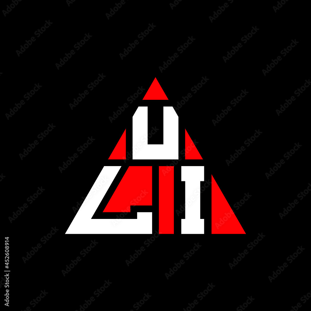 ULI triangle letter logo design with triangle shape. ULI triangle logo ...