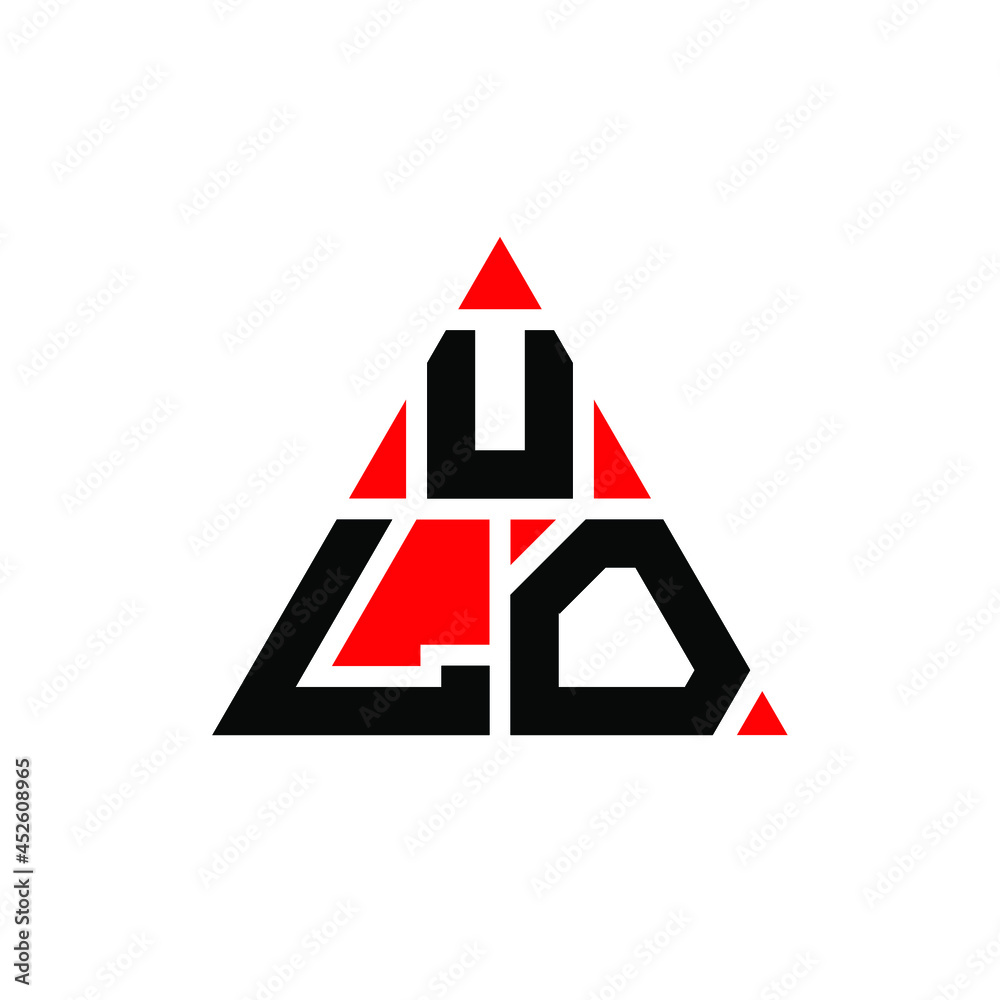ULO triangle letter logo design with triangle shape. ULO triangle logo ...