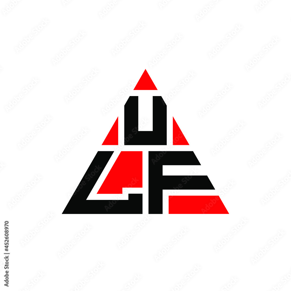ULF triangle letter logo design with triangle shape. ULF triangle logo ...