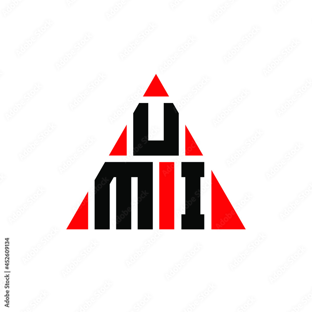 UMI triangle letter logo design with triangle shape. UMI triangle logo ...