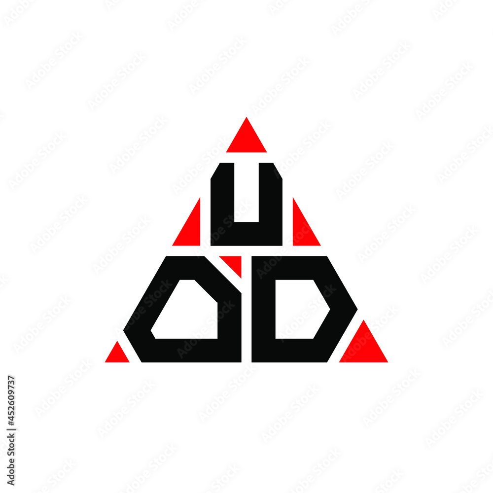 UOD triangle letter logo design with triangle shape. UOD triangle logo ...
