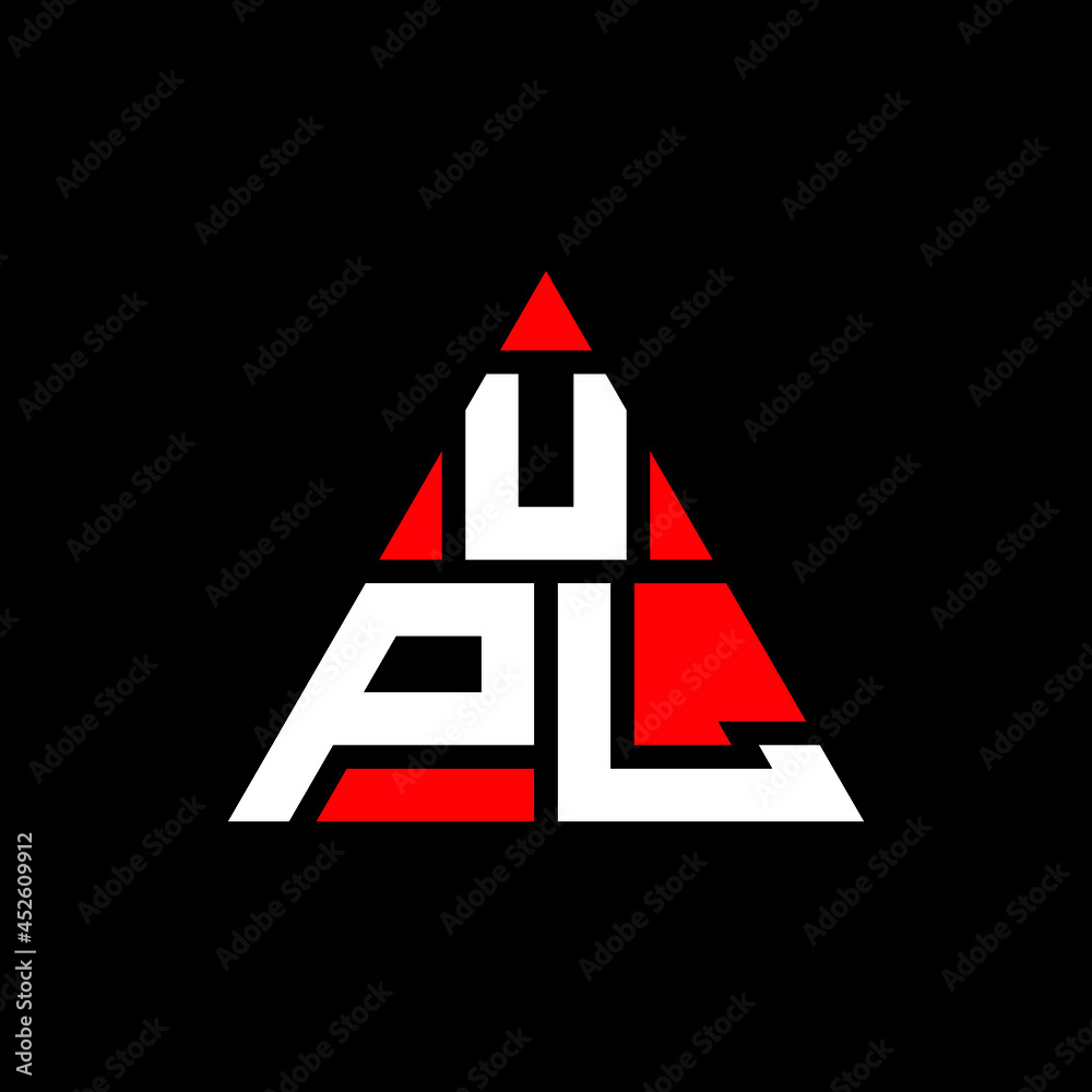 UPL triangle letter logo design with triangle shape. UPL triangle logo ...