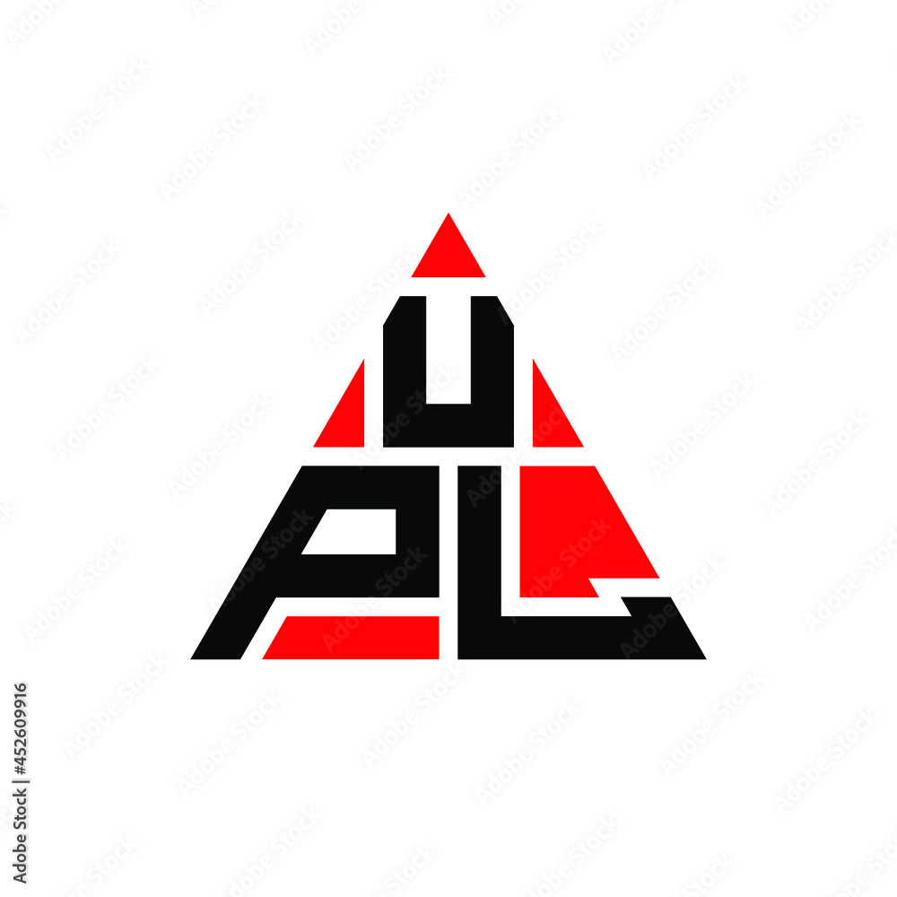 UPL triangle letter logo design with triangle shape. UPL triangle logo ...