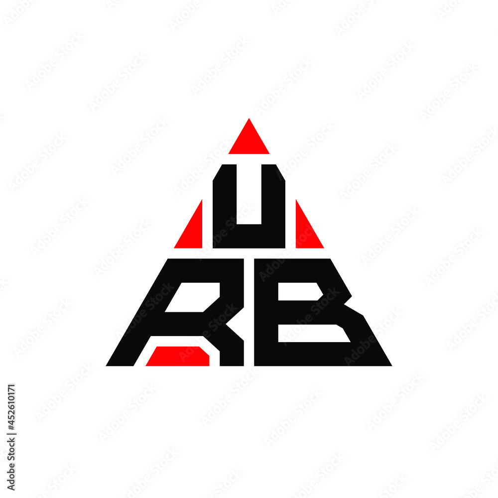 URB triangle letter logo design with triangle shape. URB triangle logo ...