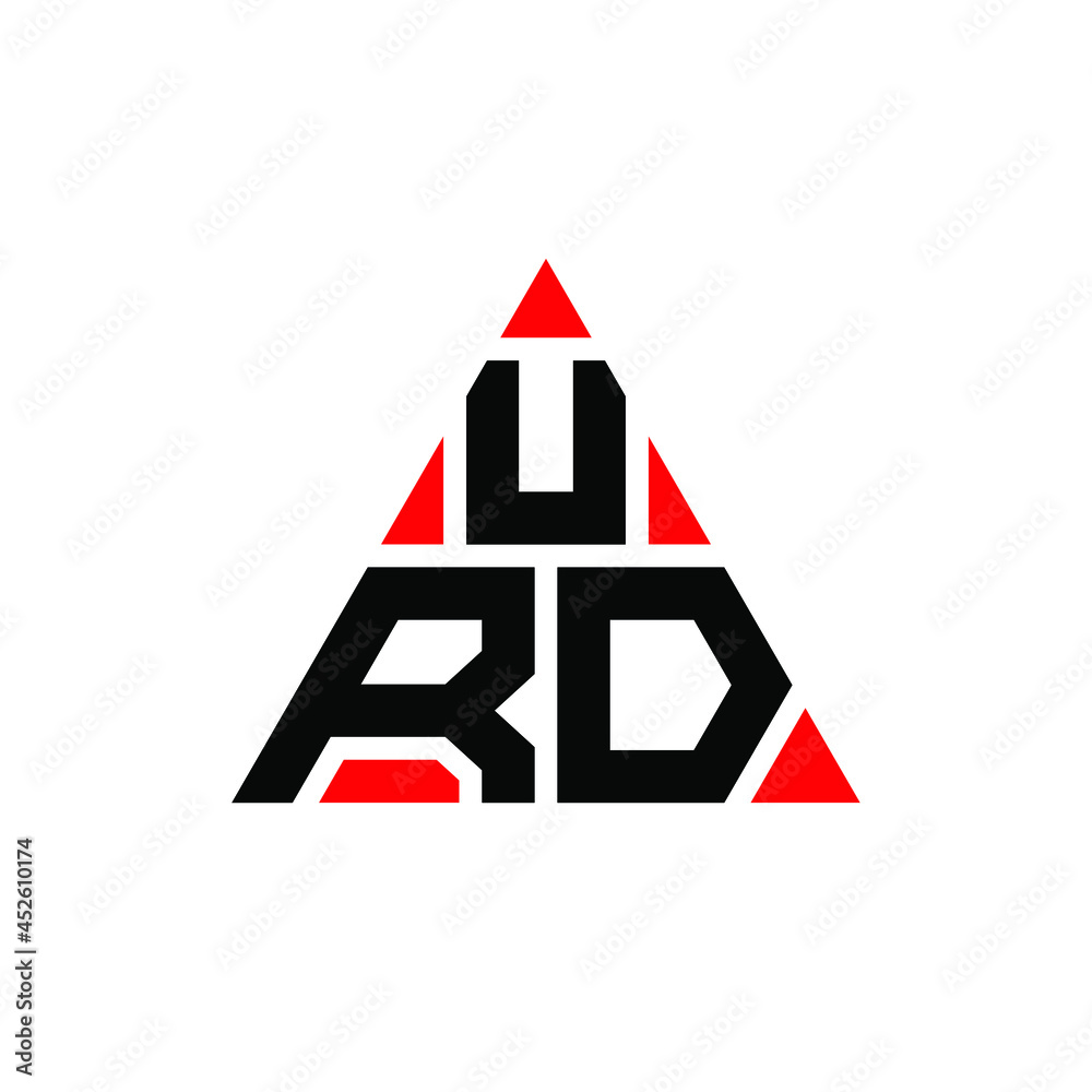 URD triangle letter logo design with triangle shape. URD triangle logo ...