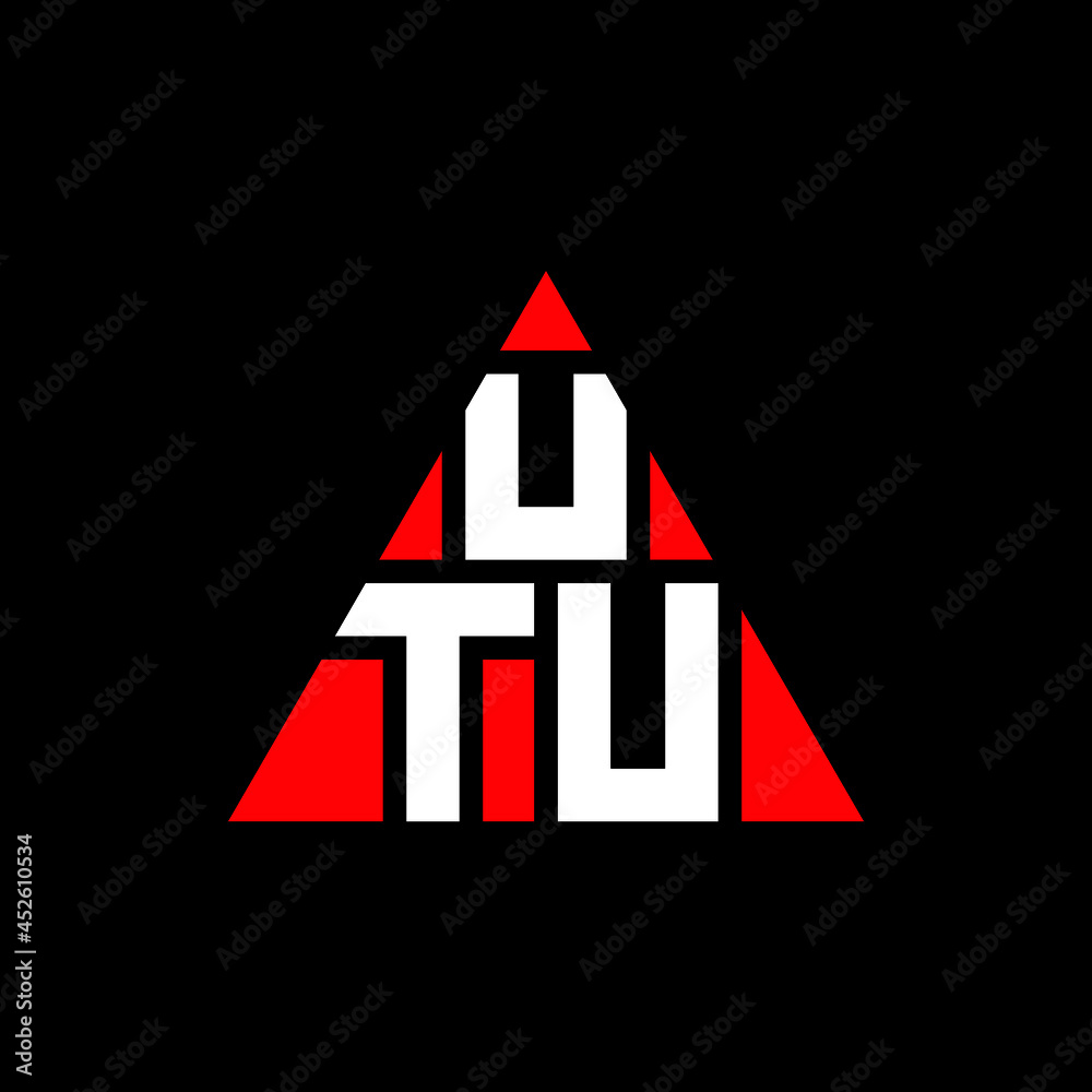 UTU triangle letter logo design with triangle shape. UTU triangle logo ...