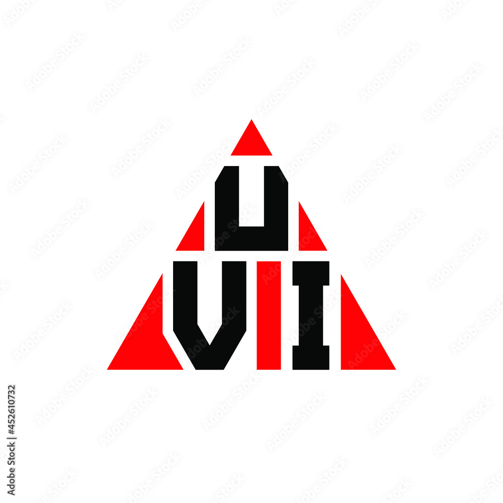 UVI triangle letter logo design with triangle shape. UVI triangle logo ...