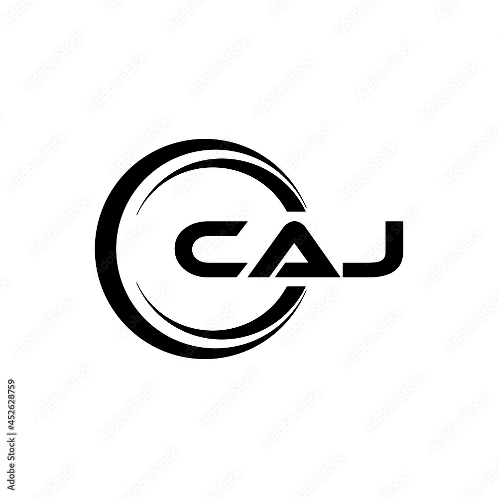 CAJ letter logo design with white background in illustrator, vector ...
