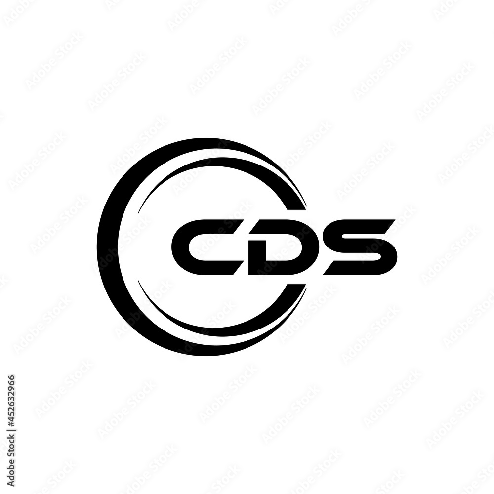 CDS letter logo design with white background in illustrator, vector ...