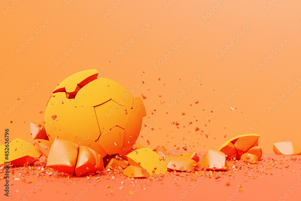 3D rendering of a volumetric shape of a ball. The geometry of shapes ...