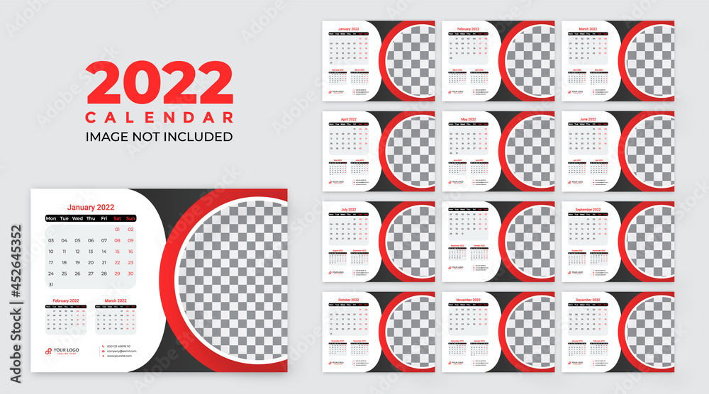 desk calendar 2022, table calendar,2022 calendar template. Corporate ...