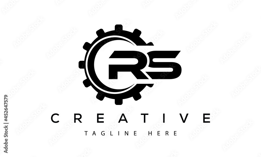 Gear letter RS logo icon Design Vector Stock Vector | Adobe Stock