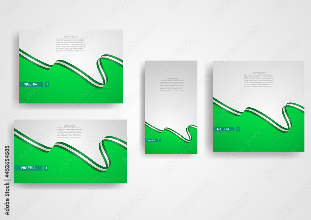 set of vector graphic of unification day of nigeria celebration, Modern ...