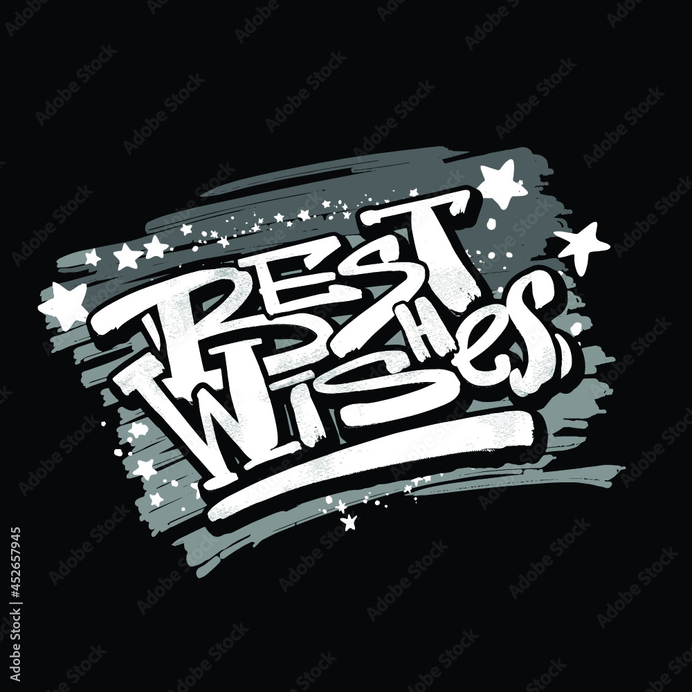 Best Wishes concept hand lettering motivation poster. concept hand ...