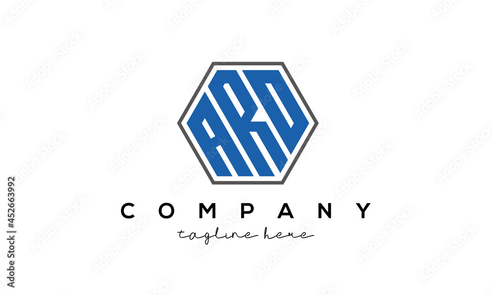 creative letters ARO polygon logo victor template Stock Vector | Adobe ...