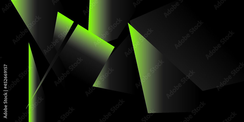 Abstract green black triangle background for minimal Layout vector ...