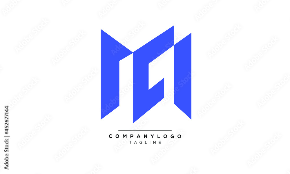 MC initials monogram letter text alphabet logo design Stock Vector ...
