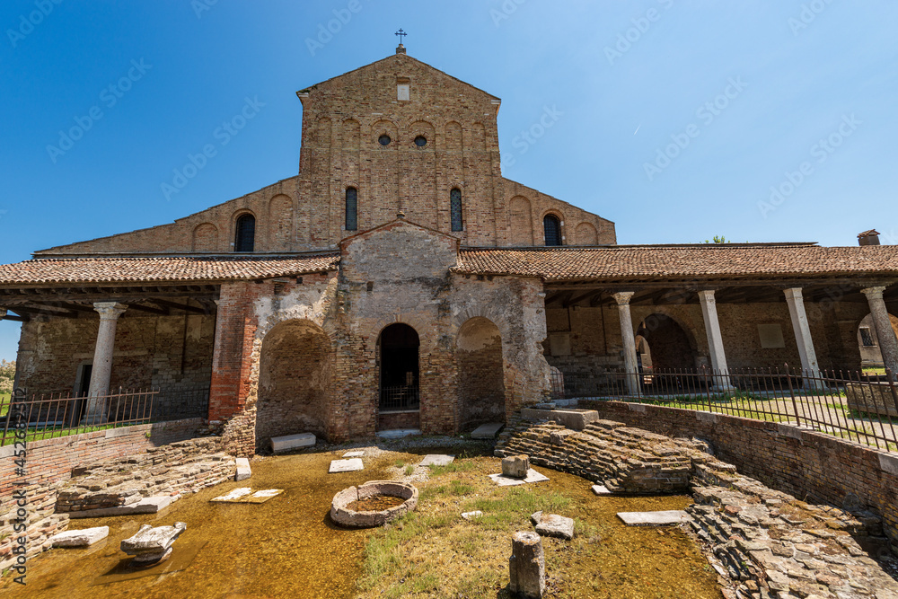 Facade of the Basilica and Cathedral of Santa Maria Assunta in Venetian ...