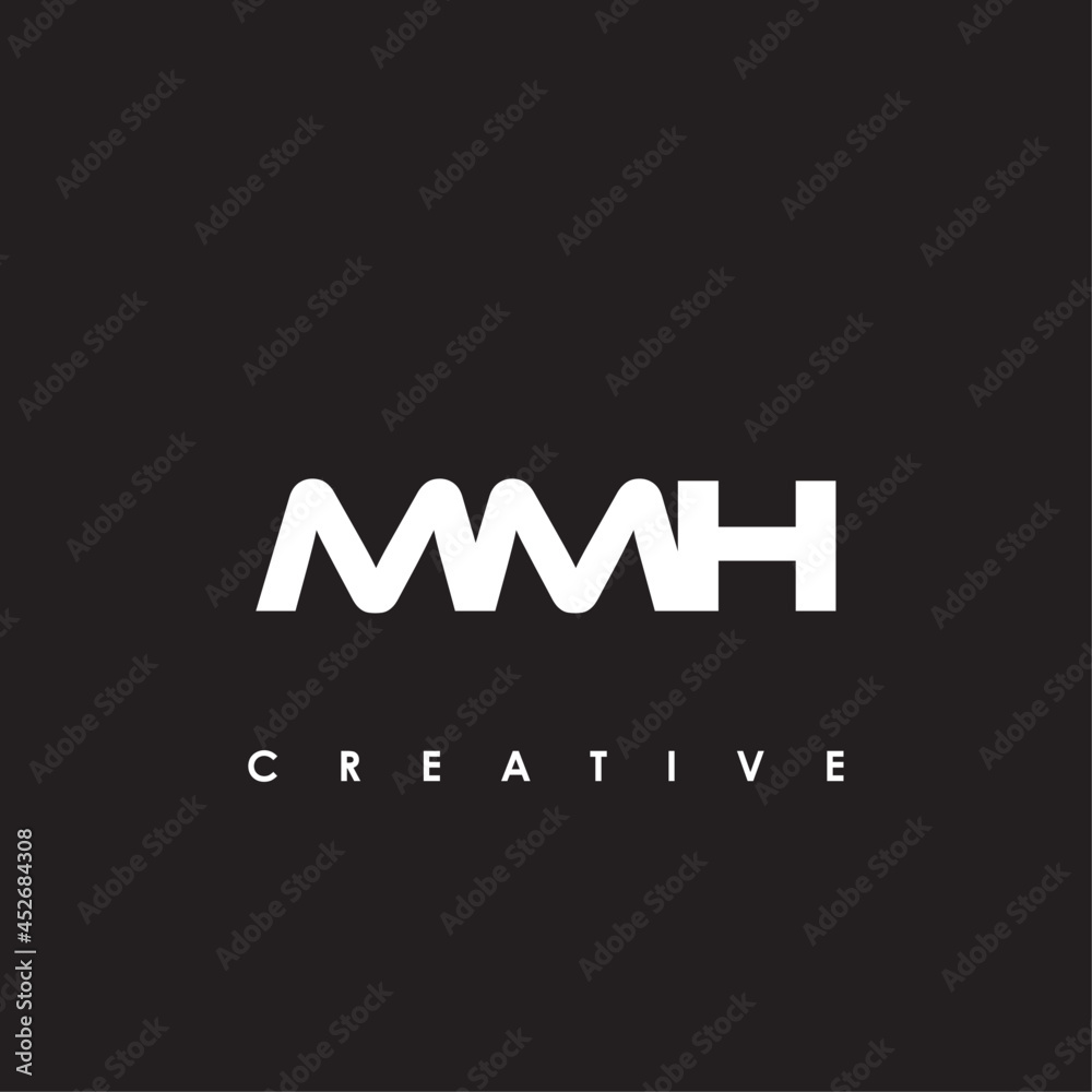 MMH Letter Initial Logo Design Template Vector Illustration Stock ...