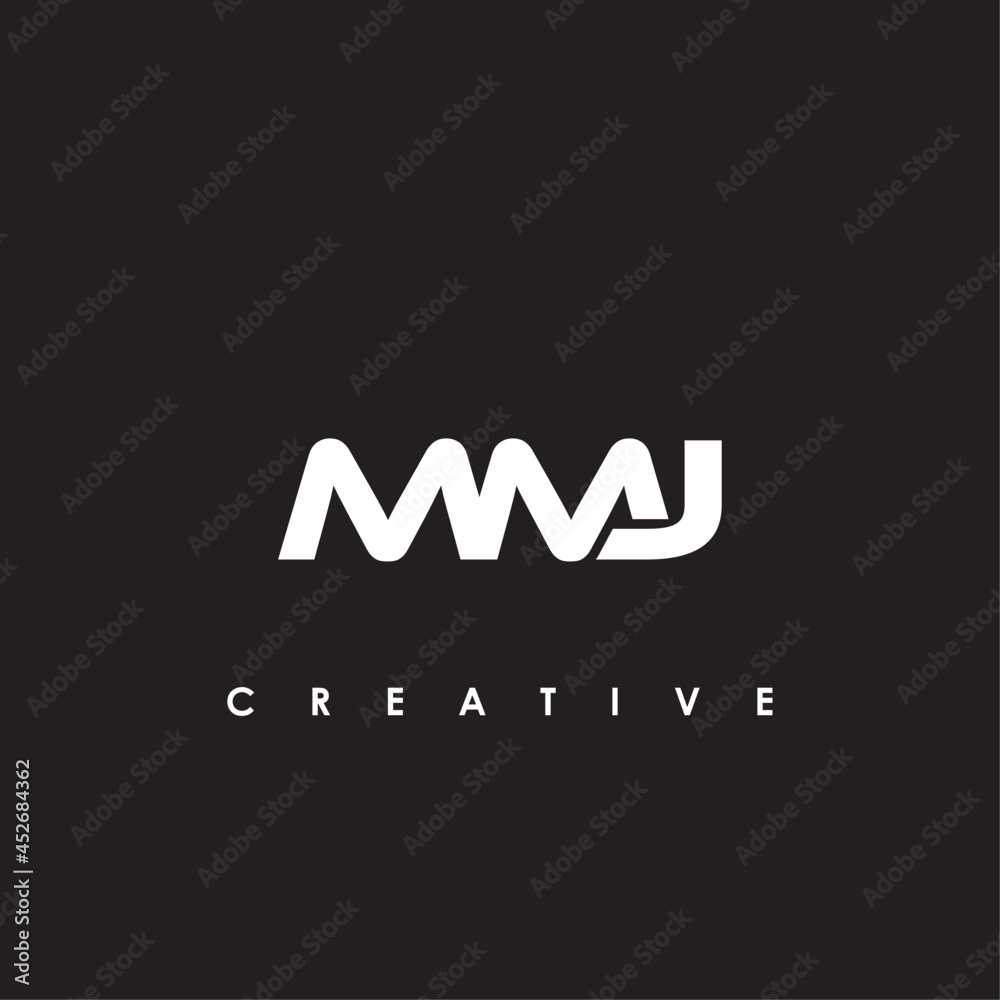 MMJ Letter Initial Logo Design Template Vector Illustration Stock ...