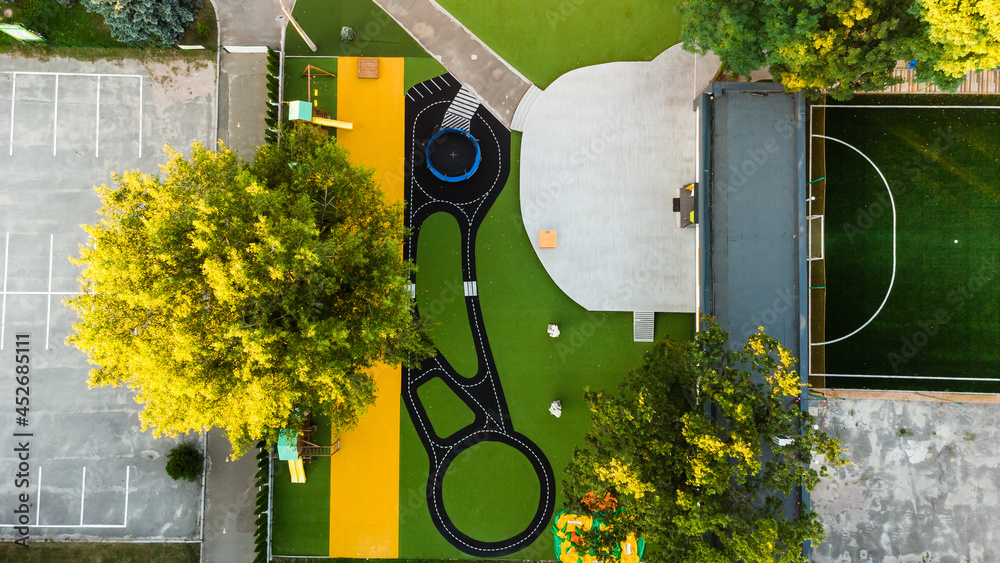 playground top view in modern residential complex. Stock Photo | Adobe ...