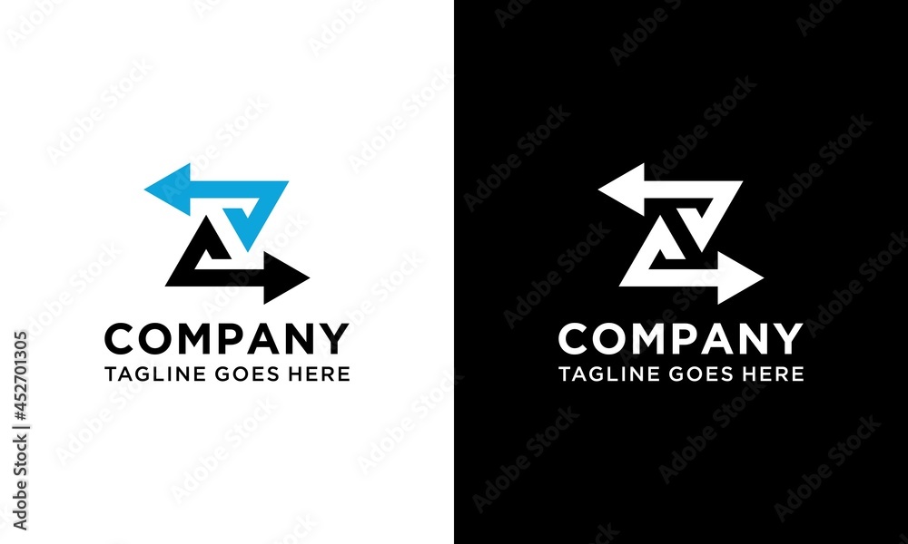 Letter ZS and arrowlogo vector, arrow Logo Design. Letter Z Vector ...