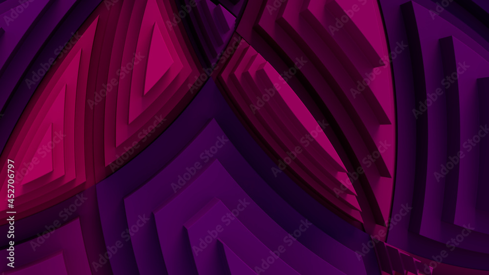 Pink and Purple Tech Background with a Geometric 3D Structure. Clean ...