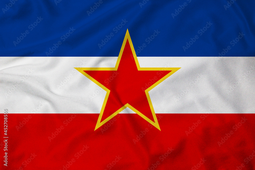 Flag of the Socialist Federal Republic of Yugoslavia, realistic 3d ...