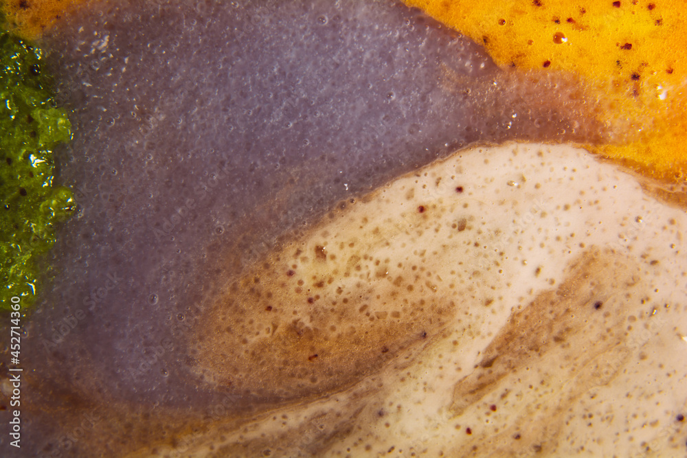 Set multicolored smears of scrub with exfoliating particles. Selfcare ...