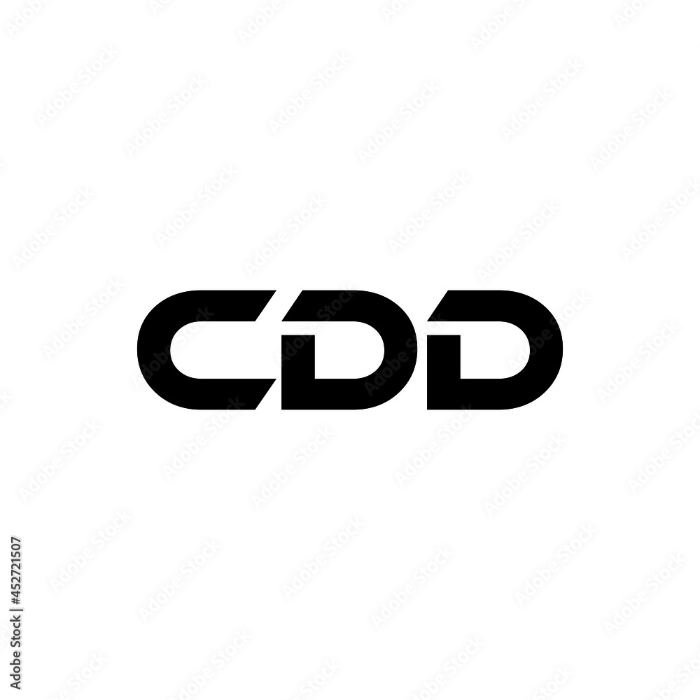 Vecteur Stock CDD letter logo design with white background in ...