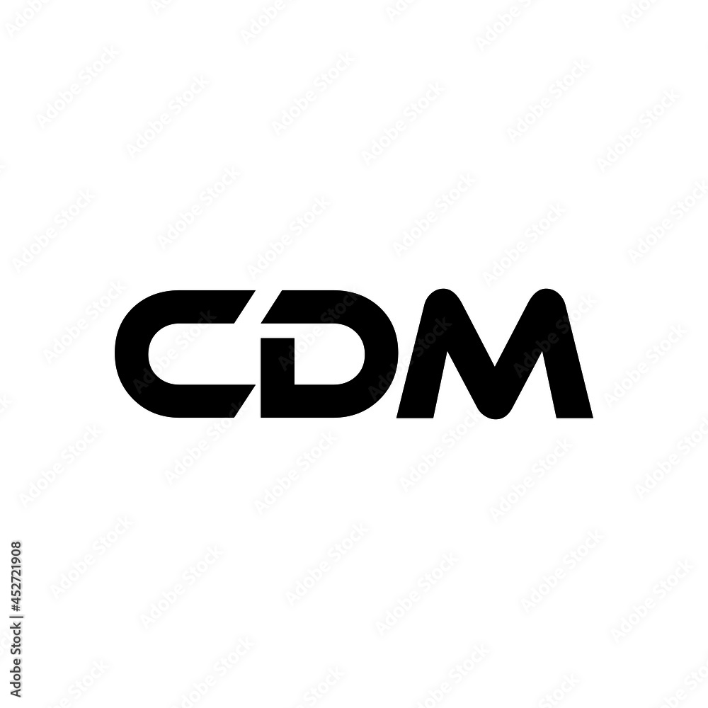 CDM letter logo design with white background in illustrator, vector ...