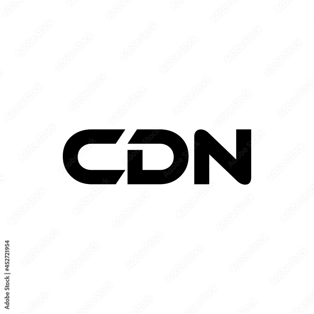 CDN letter logo design with white background in illustrator, vector ...