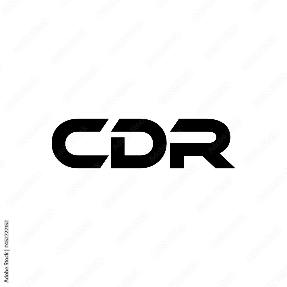 Vetor do Stock: CDR letter logo design with white background in ...