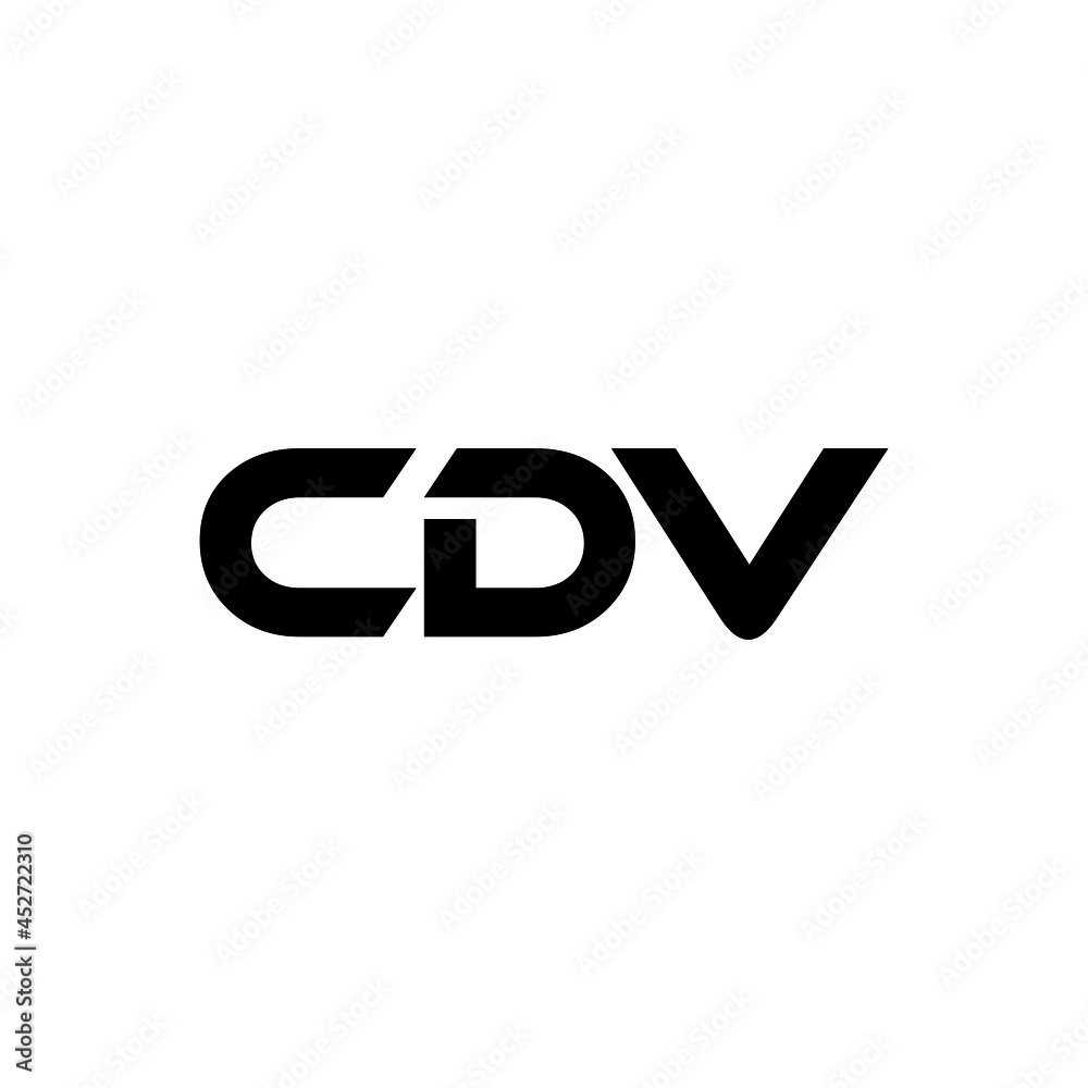 CDV letter logo design with white background in illustrator, vector ...