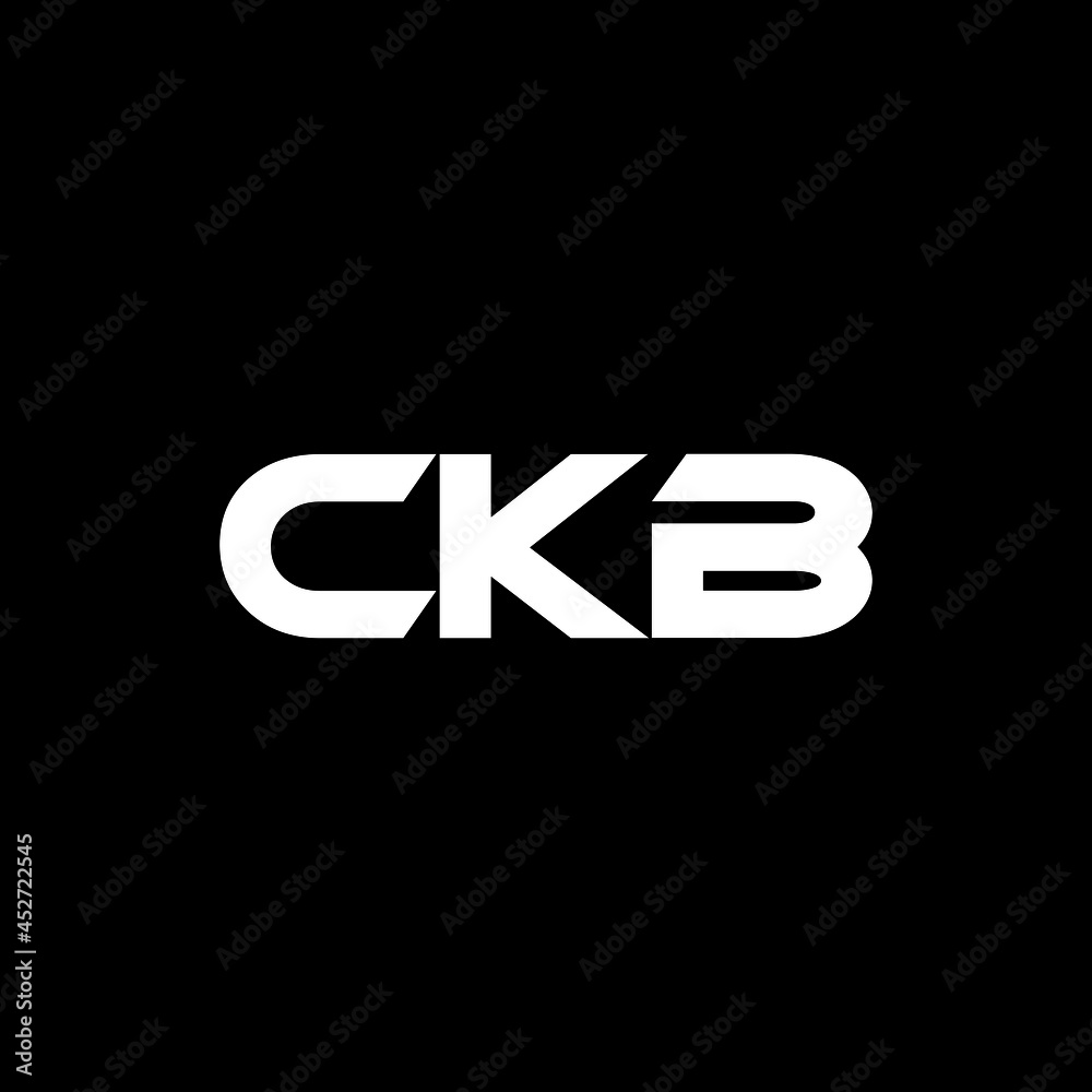 CKB letter logo design with black background in illustrator, vector ...