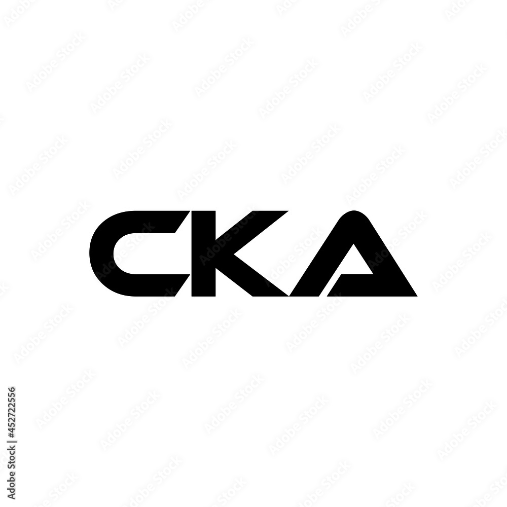 CKA letter logo design with white background in illustrator, vector ...