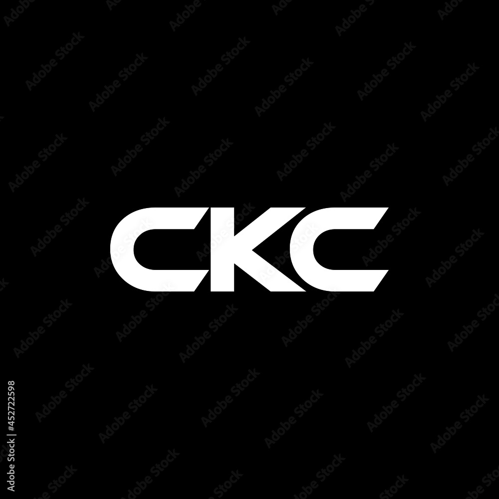 CKC letter logo design with black background in illustrator, vector ...