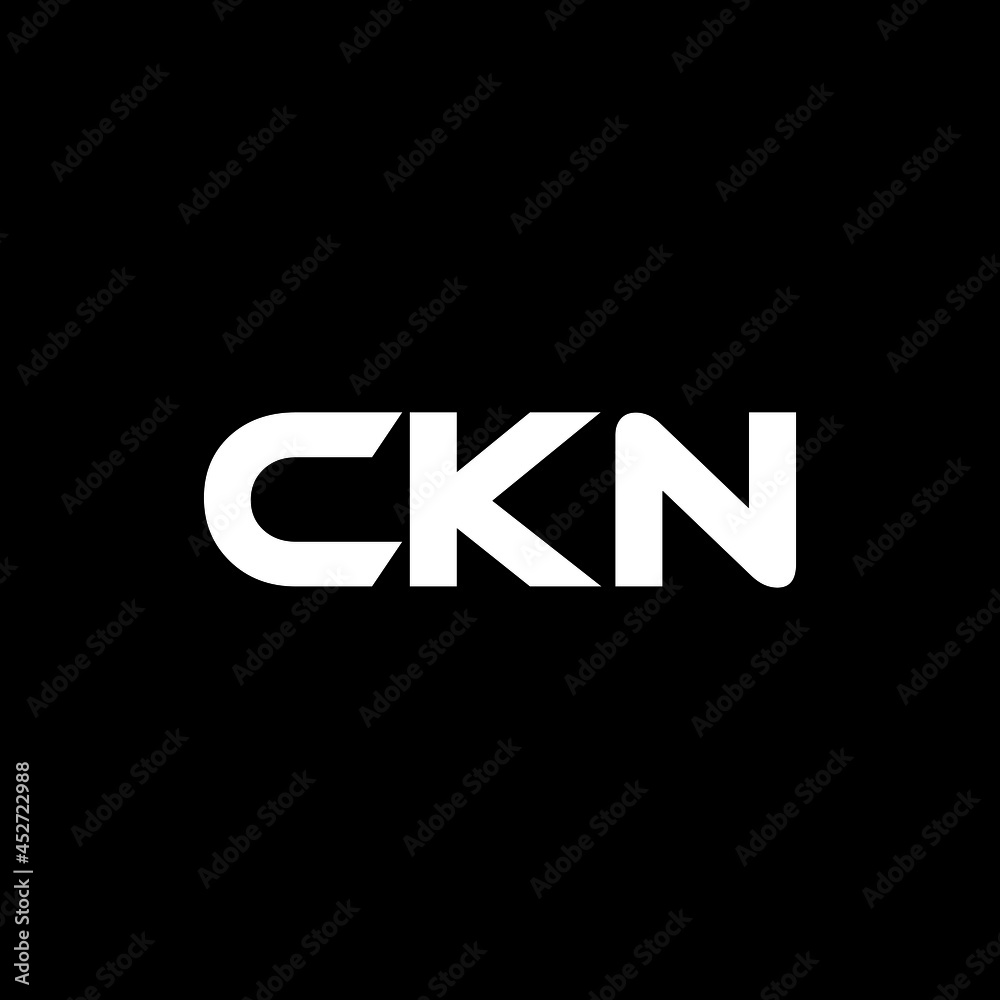 CKN letter logo design with black background in illustrator, vector ...