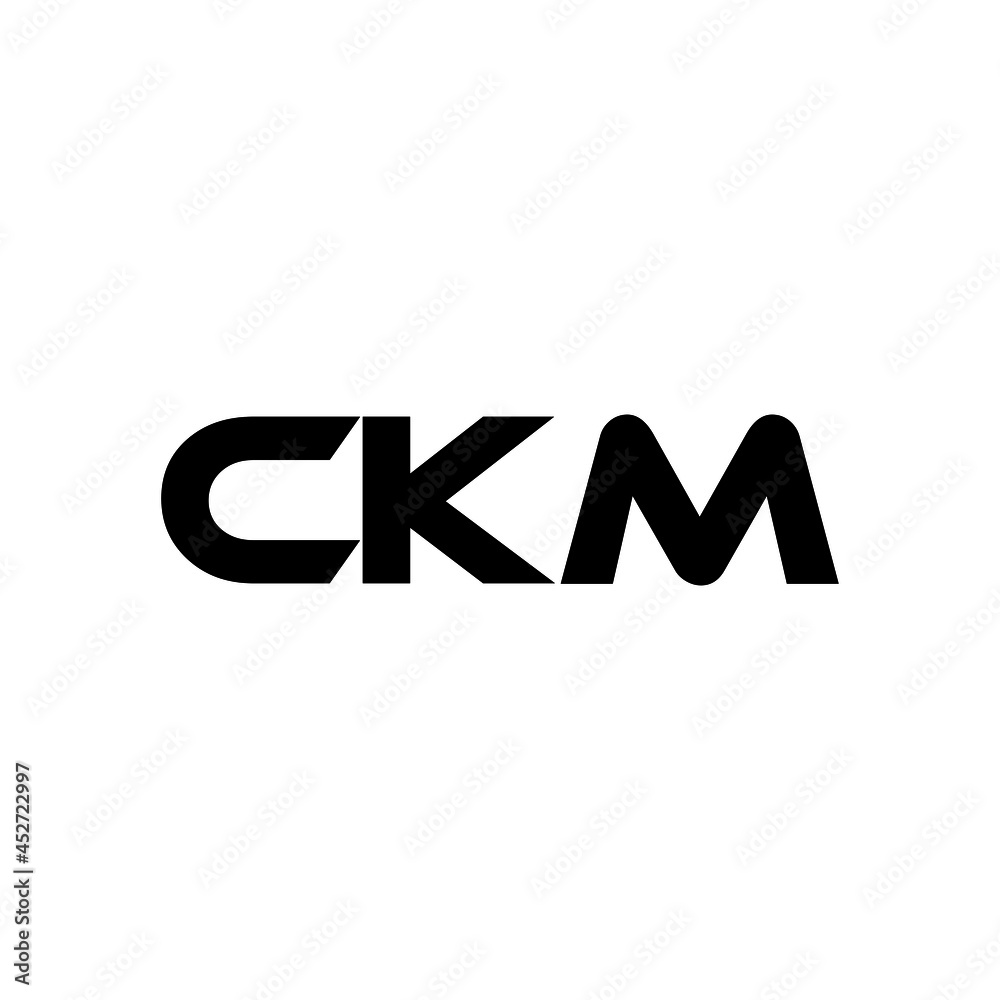 CKM letter logo design with white background in illustrator, vector ...