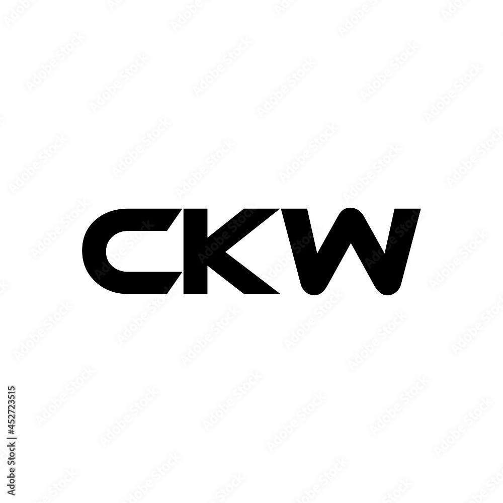 CKW letter logo design with white background in illustrator, vector ...