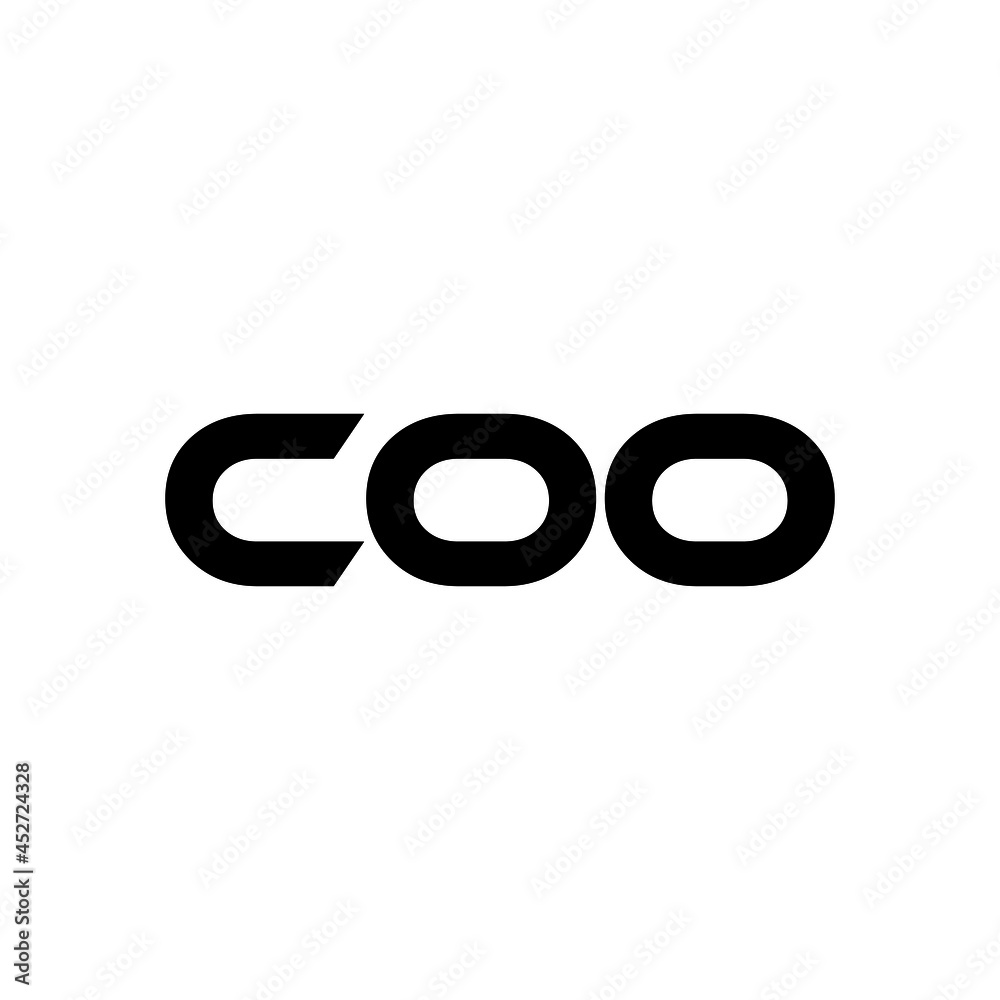 Vecteur Stock COO letter logo design with white background in ...
