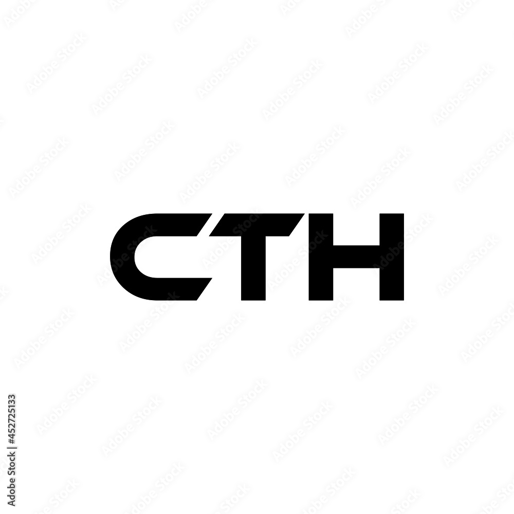 CTH letter logo design with white background in illustrator, vector ...