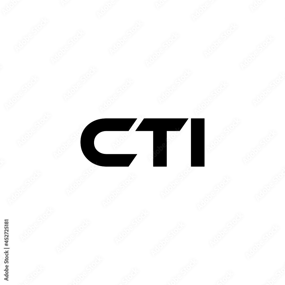 CTI letter logo design with white background in illustrator, vector ...