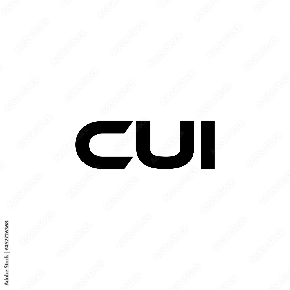 Vecteur Stock CUI letter logo design with white background in ...