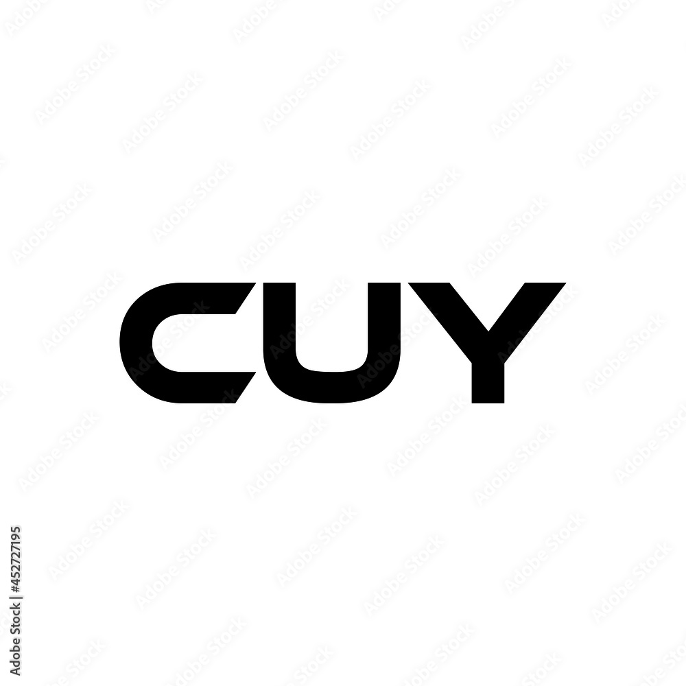 CUY letter logo design with white background in illustrator, vector ...