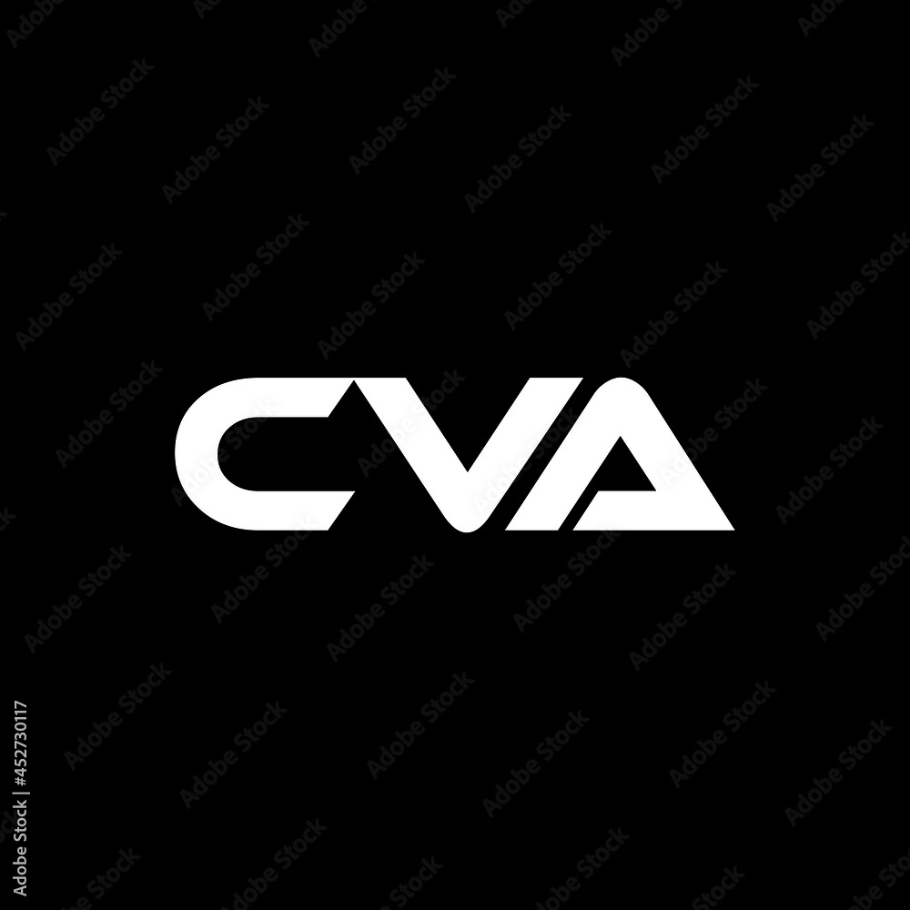 CVA letter logo design with black background in illustrator, vector ...