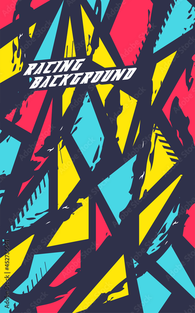 Abstract geometric backgrounds for sports and games. Abstract racing ...