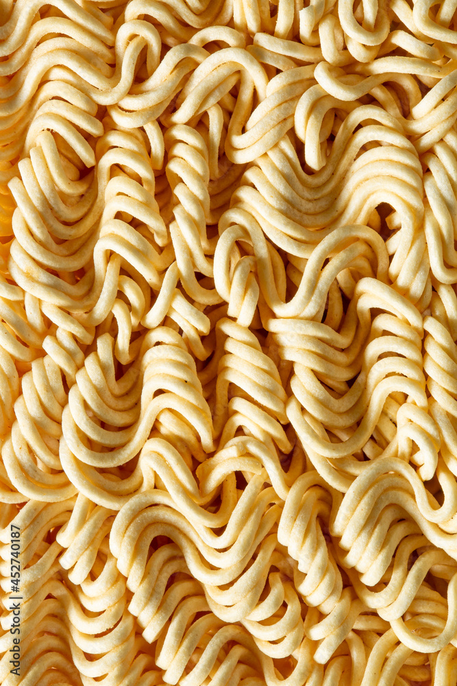 Macro Instant Noodles,Texture of instant noodles close up,Japanese Food ...