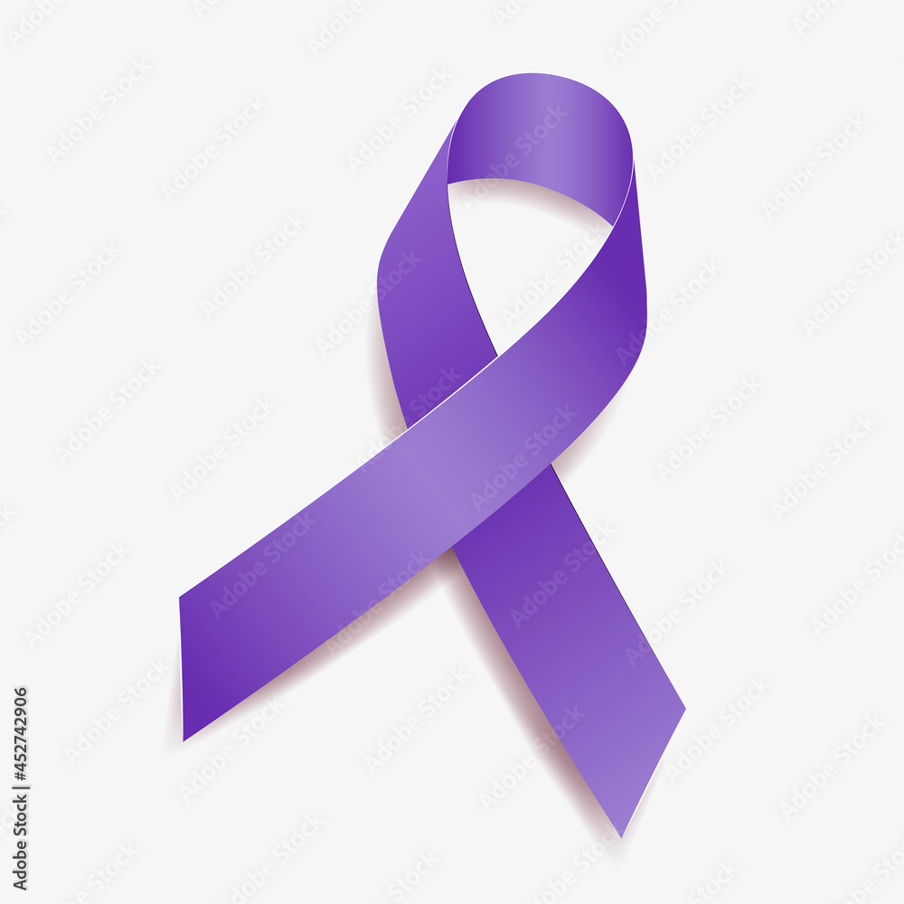 Purple ribbon awareness Alzheimer’s Disease, Chronic Pain, Cystic ...