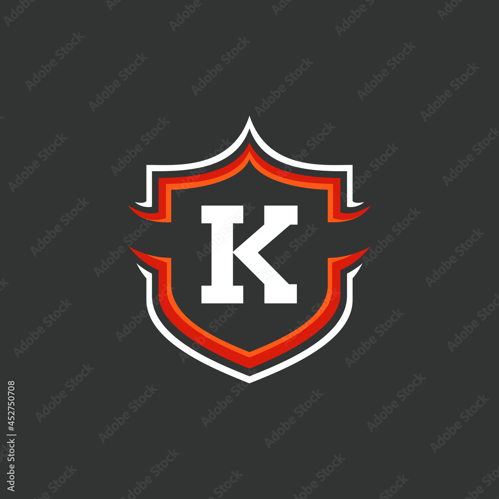 Letter and Shield logo template with strong and modern style Stock ...